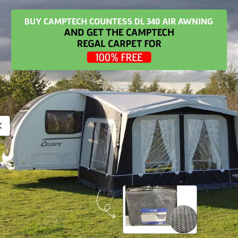 Camptech Countess DL 340 All-Season Air Awning SL961 + Free Carpet ...